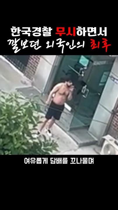 한국경찰 무시하면서 깔보던 외국인의 최후 참교육 Youtube