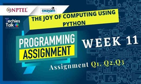 Nptel The Joy Of Computing Using Python Week11 Assignment Techies Talk