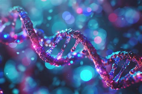 AI Generated Dna Strand Shown With Bokeh Background Stock Photo At Vecteezy