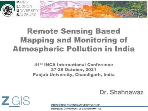 Pdf Plenary Lecture Remote Sensing Based Mapping And Monitoring Of Atmospheric Pollution In India