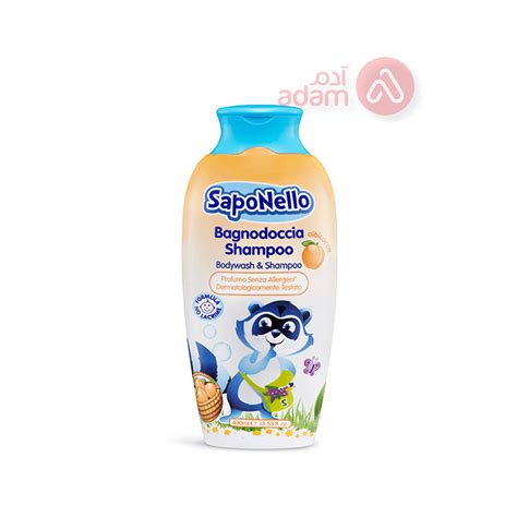 Saponello Delicate Bodywash & Shampoo - Apricot 400 ML | Adam Pharmacies