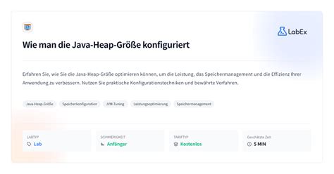 wie man die java heap größe konfiguriert labex