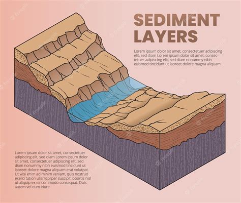 Premium Vector Illustration Of Sediment Layers Diagram