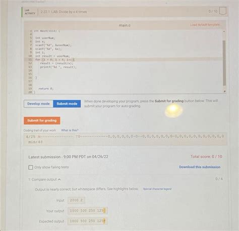 Solved LAB ACTIVITY LAB Divide By X Times Chegg Com