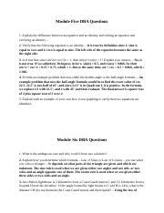 Module 5 And 6 Pre Calculus DBA Questions Rtf Module Five DBA Questions 1 Explain The