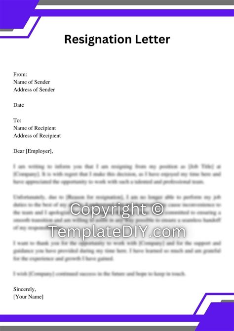 Resignation Letter Unable To Perform Sample Examples