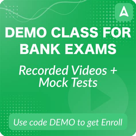 Demo Class For Bank Exams Recorded Videos Mock Tests Use Code Demo To Get Enroll Online