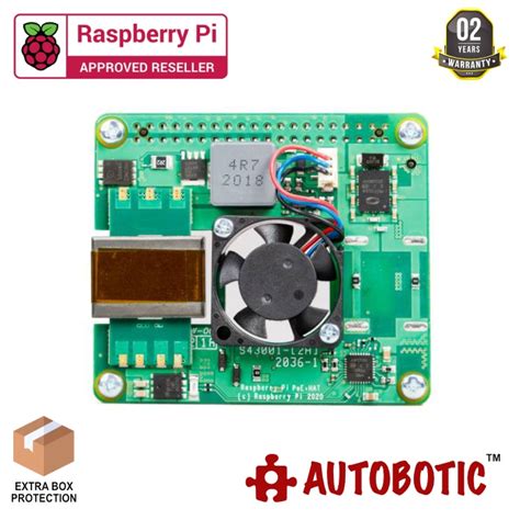Power Over Ethernet Plus Poe Hat For Raspberry Pi 4 And 3b With 2 Yr