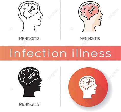 ícone De Meningite Preto E Estilos Rgb Ilustração De Infecção