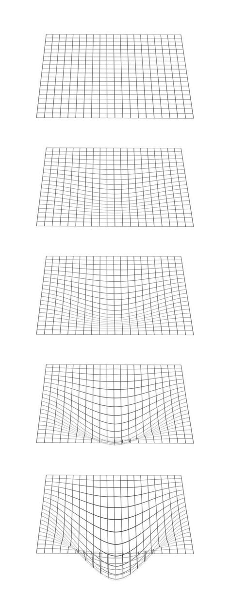 Process Of Grid Distortion Set Of Mesh Warped Textures Net With Convex Effect Geometric