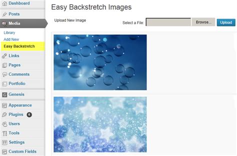 Add Full Width Background Image Slide Show To Any Element