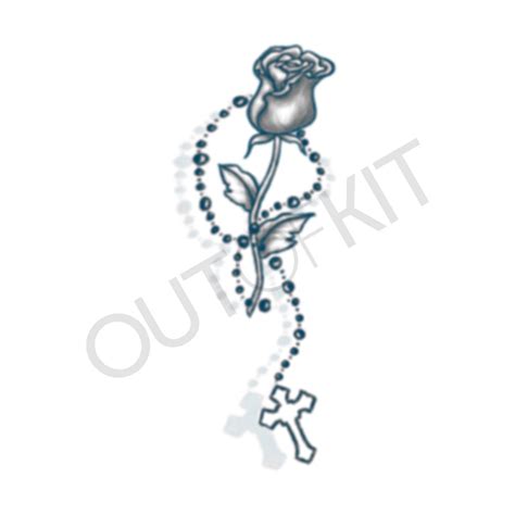 Rosary And Rose Tattoo Out Of Kit