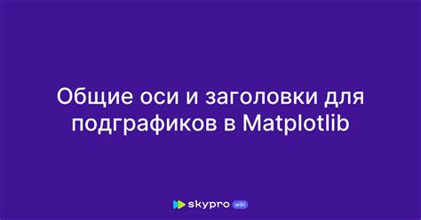 Общие оси и заголовки для подграфиков в Matplotlib