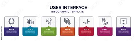 Vecteur Stock Infographic Template With Icons And 7 Options Or Steps Infographic For User