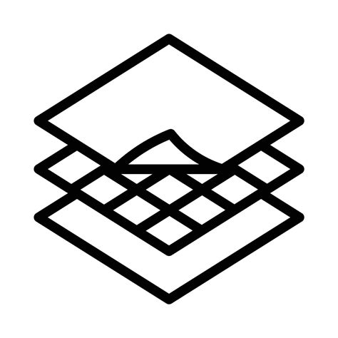 Layers Icon To Show A Stack Of Different Parts Of An Object Or Material