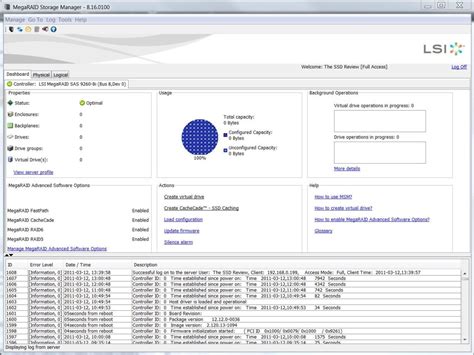 Lsi Megaraid 9260 8i Review Storage Manager Software Fastpath And