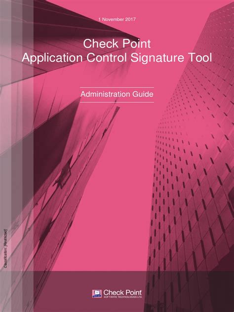 Check Point Application Control Signature Tool Administration Guide