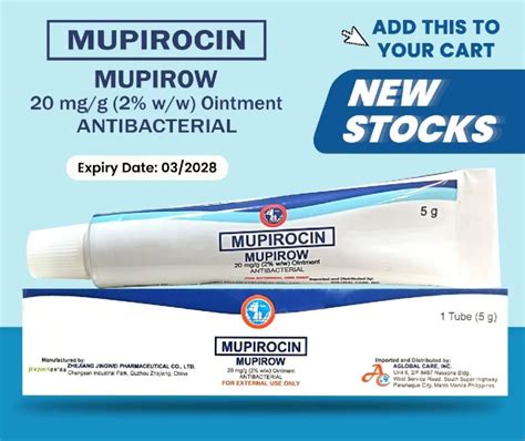 Mupirocin Mupirow Ointment For Antibacterial For Skin Infections And