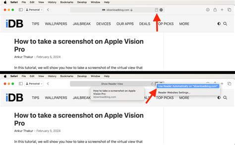 how to automatically invoke safari s reader mode for specific websites