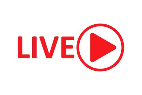 Live Stream Symbol Icon With Play Button Emblem For Broadcasting
