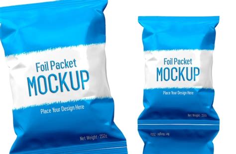 Premium Psd Foil Packet Mockup Chips