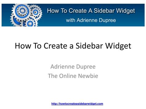 PPT How To Create A Sidebar Widget PowerPoint Presentation Free Download ID