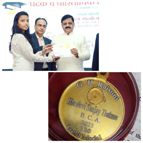 Himdevi Thakre On Linkedin Goldmedalist Nagpuruniversity 1stposition Convocation2023 Bca2023