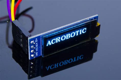 acrobotic 0 91 blue i2c 128x32 oled lcd display module for arduino