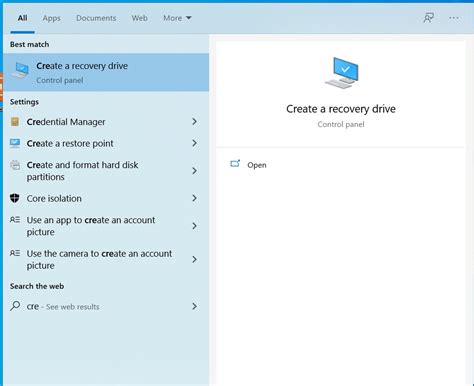 How To Create Windows Recovery Drive