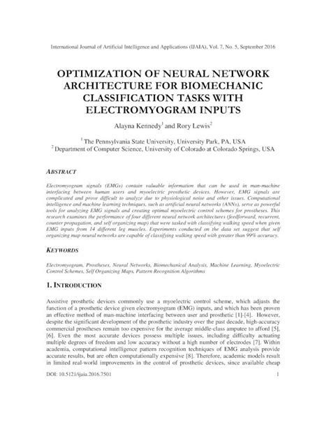 Pdf Optimization Of Neural Network Architecture For · Optimization Of Neural Network