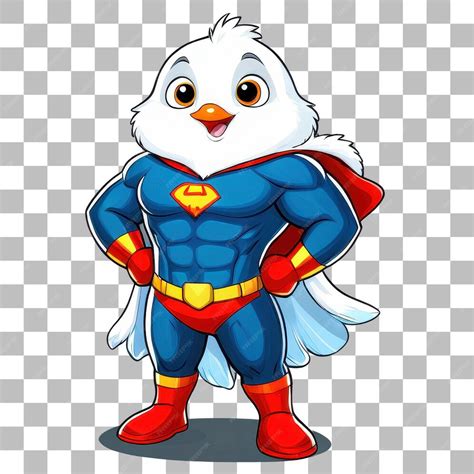 Cute And Powerful Superhero Parrot Character Premium Ai Generated Psd