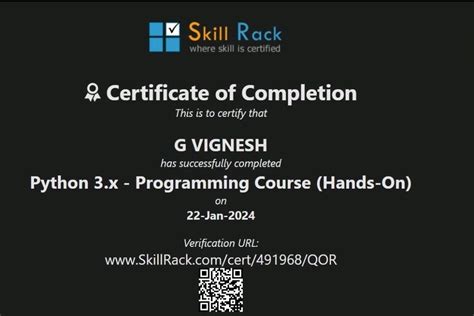 Vignesh G On Linkedin Skillrack