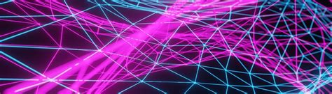 추상적으로 부분적으로 흐린 배경 검은 색 배경에 네온 핑크 블루 색상의 다각형 그리드 기치 3d 렌더 0명에 대한 스톡 사진 및 기타 이미지 Istock