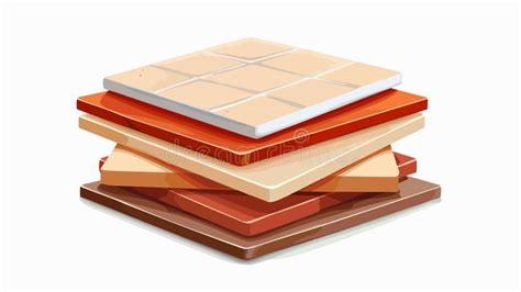 Stack Of Tiles On White Background Geometric Tile Pattern For Design Projects Stock Vector