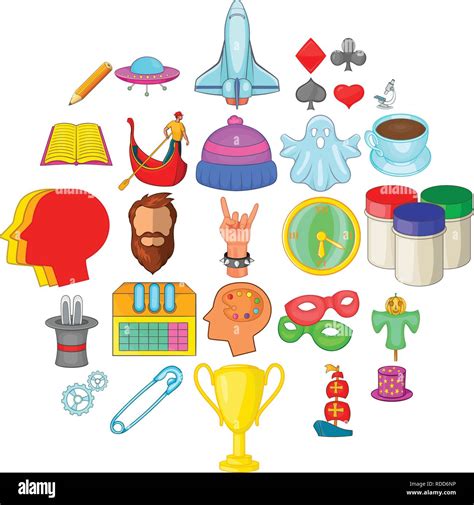 Scouting Icons Set Cartoon Style Stock Vector Image And Art Alamy
