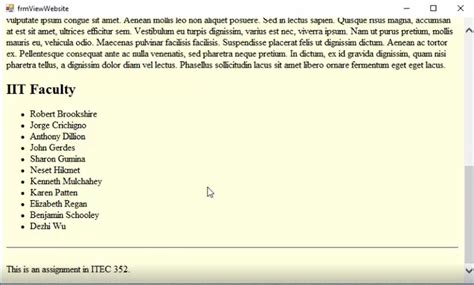 Visual Basic Windows Formsnet Html Help Follow