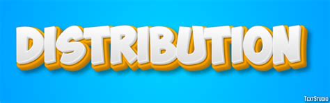 Distribution Text Effect And Logo Design Word