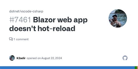 Blazor Web App Doesn T Hot Reload Issue Dotnet Vscode Csharp Github