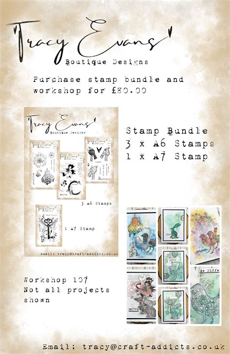 B004 Bundle Of Stamps Te7 Te10 Plus Workshop Tracy Evans Boutique