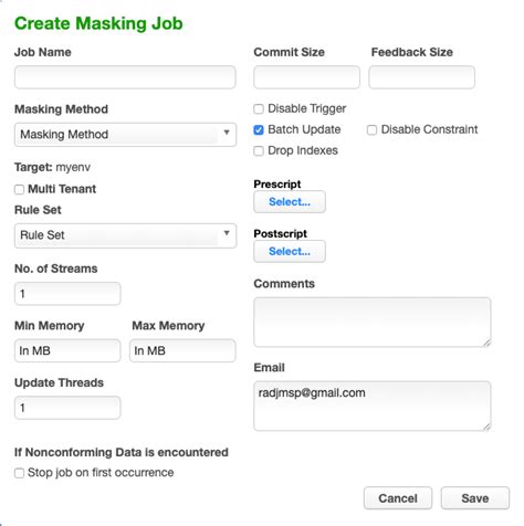 Creating Masking Job Delphix Masking 5 3 9