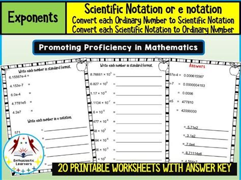 Scientific E Notation Convert Between Scientific Notation And