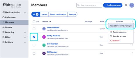 Secrets Manager Quick Start Bitwarden