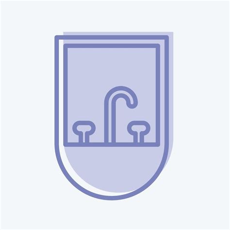 Icône Lavabo Adapté Au Symbole Des Enfants Style Bicolore Conception Simple Modifiable