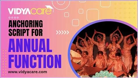 Anchoring Script For Annual Function Vidya Care