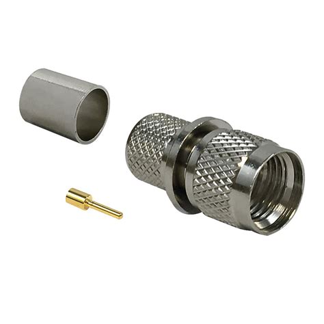 Mini Uhf Male Crimp Connector For Rg8 Lmr 400 50 Ohm