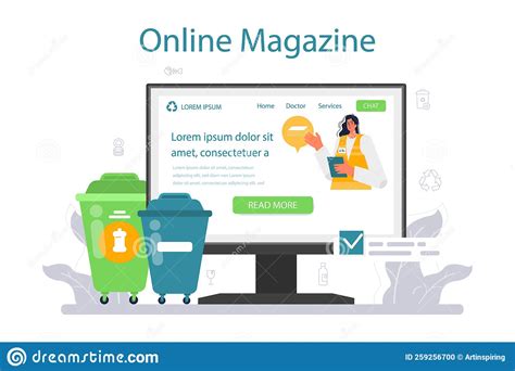 Grabage Collector Set Cleaning Worker Emtying Bin Container Into A Garbage Vector Illustration