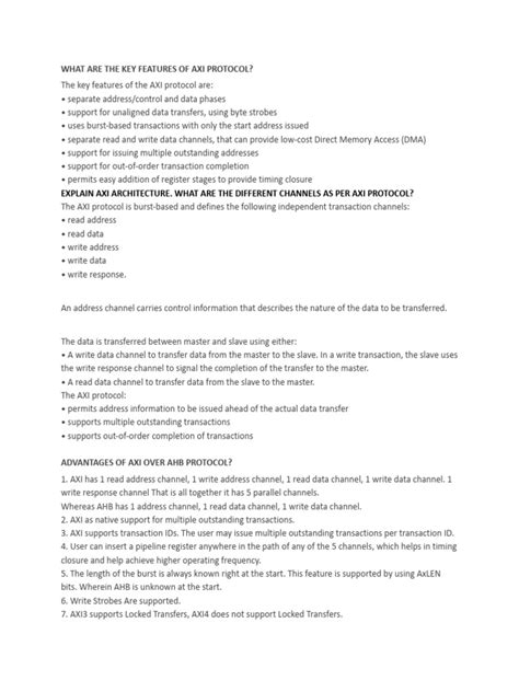 Axi Interview Pdf Electronics Computer Engineering