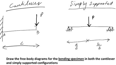 Cantilever Simply Supported Draw The Free Body Diagrams For The Bending