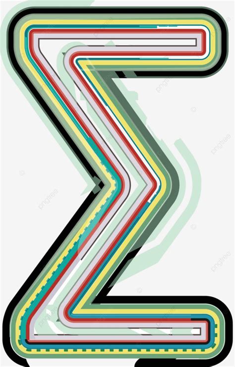 Abstract Colorful Sigma Sum Sign Art Symbol Doodle Vector Art Symbol Doodle Png And Vector