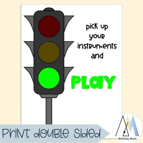 Free Classroom Management Traffic Lights Poster For Noisy Music Classrooms